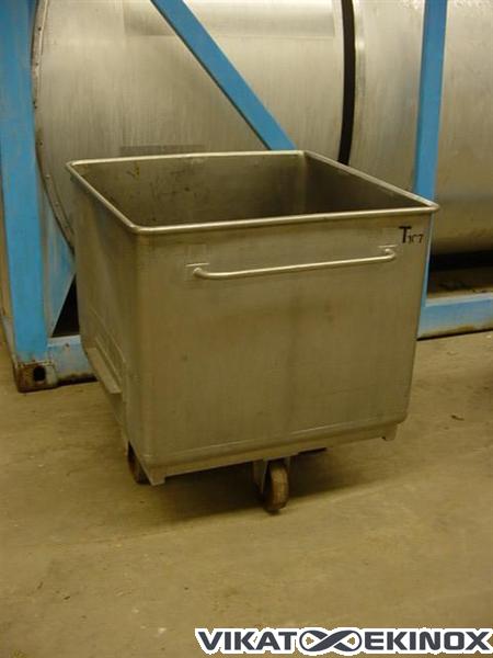 Bac inox sur roulettes 500 litres | Vikat Ekinox