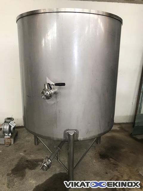 Stainless steel open tank 1500L, on legs | Vikat Ekinox