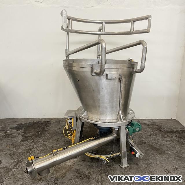 S/S dosing hopper with screw Ø 135 mm | Vikat Ekinox