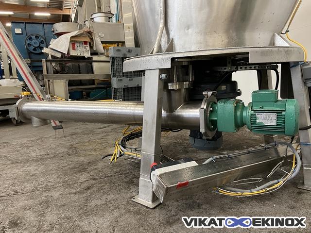 S/S dosing hopper with screw Ø 135 mm | Vikat Ekinox