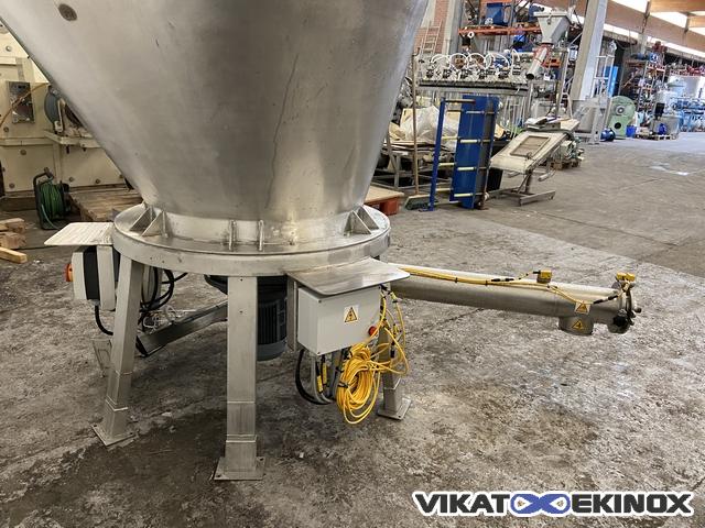 S/S dosing hopper with screw Ø 135 mm | Vikat Ekinox